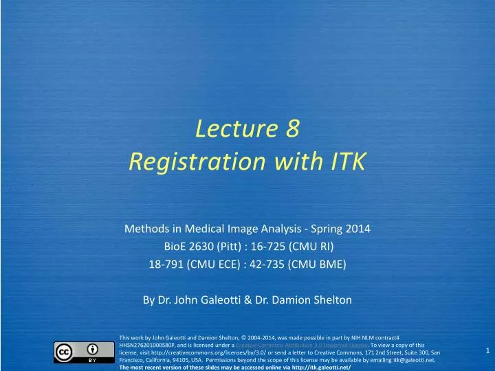 PPT - Lecture 8 Registration with ITK PowerPoint Presentation, free ...