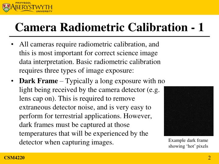 PPT - Geometric and Radiometric Camera Calibration PowerPoint ...