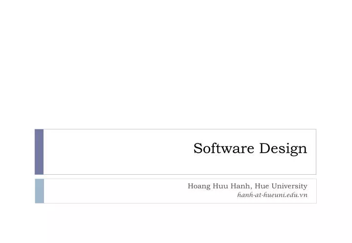 PPT - Software Design PowerPoint Presentation, free download - ID:1577036