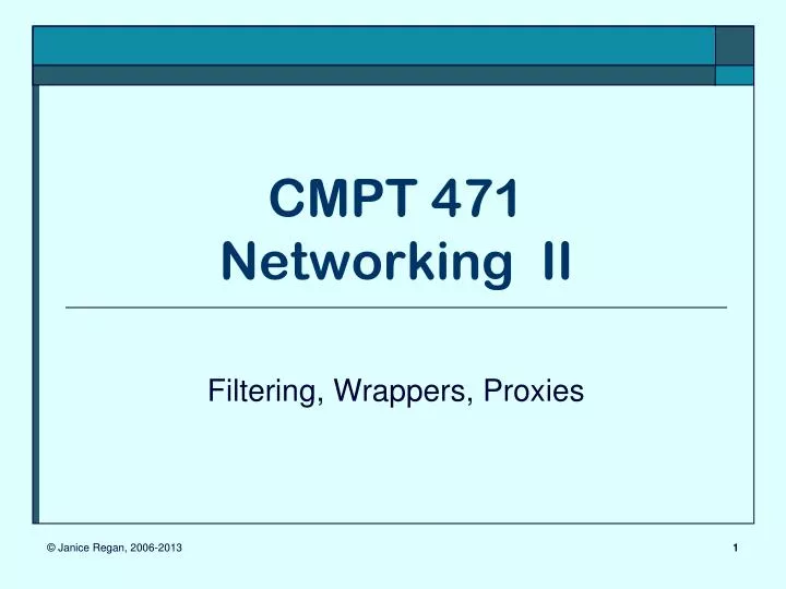 PPT - CMPT 471 Networking II PowerPoint Presentation, free download ...
