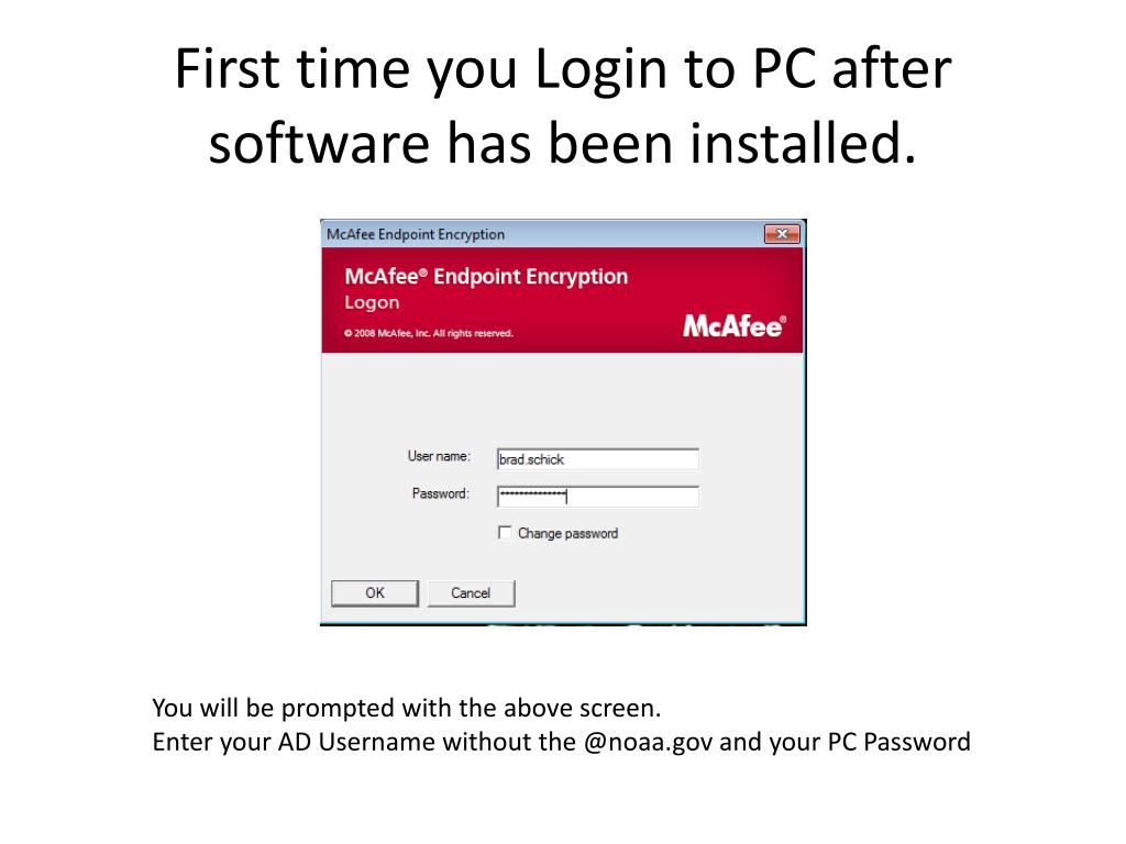 PPT - McAfee Files & Folder Encryption As observed at WFO GLD ...