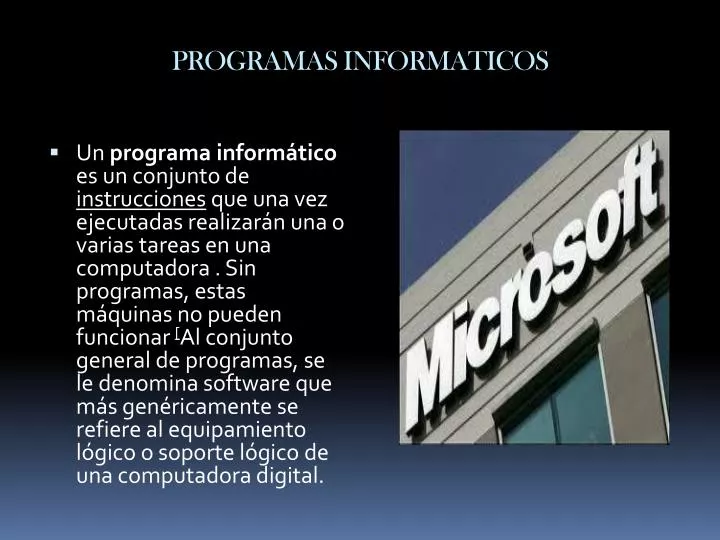 PPT - PROGRAMAS INFORMATICOS PowerPoint Presentation, free download ...