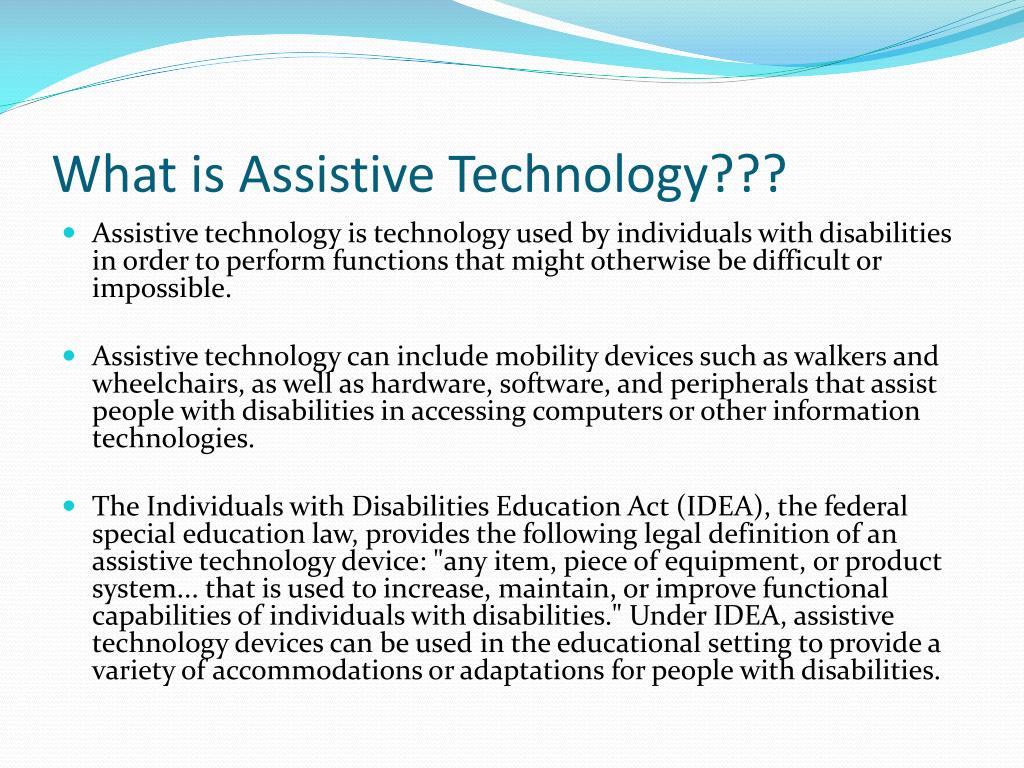 PPT - Empowering Lives: Assistive Technology for Disabilities ...