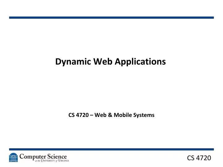 PPT - Dynamic Web Applications PowerPoint Presentation, free download ...