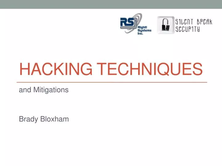 PPT - Hacking Techniques PowerPoint Presentation, free download - ID ...