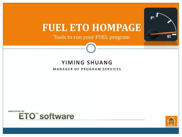 PPT - FUEL ETO HOMPAGE Tools to run your FUEL program PowerPoint ...