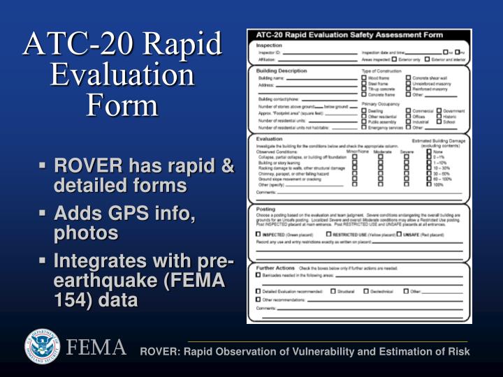 PPT - Using ROVER’s ATC-20 Module for Post-Earthquake Building Safety ...