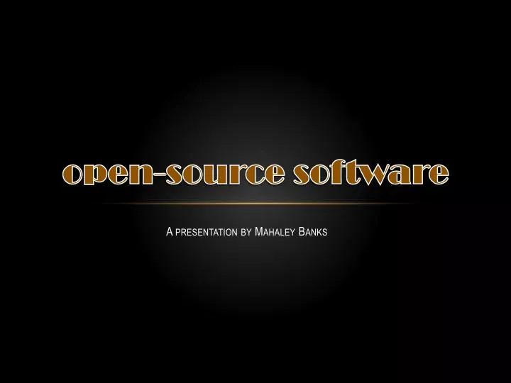 PPT - open-source software PowerPoint Presentation, free download - ID ...