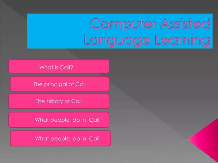 PPT Computer Assisted Language Learning PowerPoint Presentation Free 