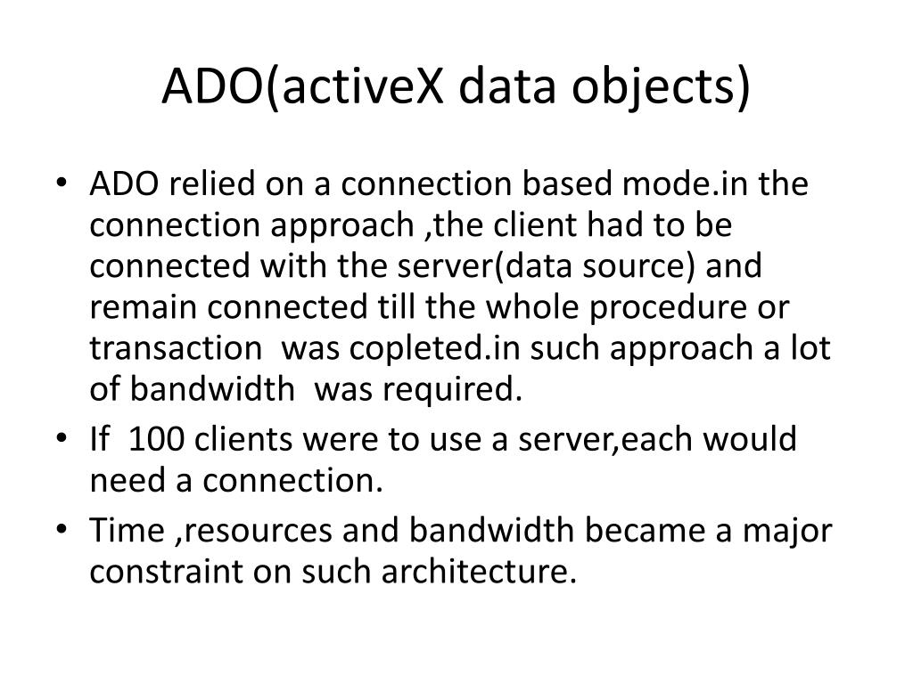 PPT - ADO.NET PowerPoint Presentation, free download - ID:1579225 PPT - ADO.NET PowerPoint Presentation, free download - ID:1579225