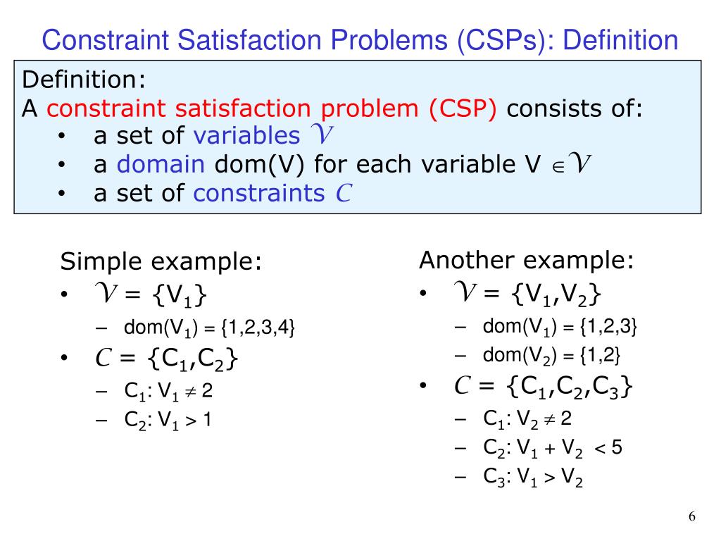 PPT - Solving Constraint Satisfaction Problems (CSPs) using Search ... PPT - Solving Constraint Satisfaction Problems (CSPs) using Search ...