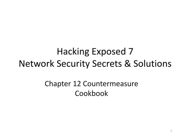 Ppt Hacking Exposed 7 Network Security Secrets And Solutions Powerpoint