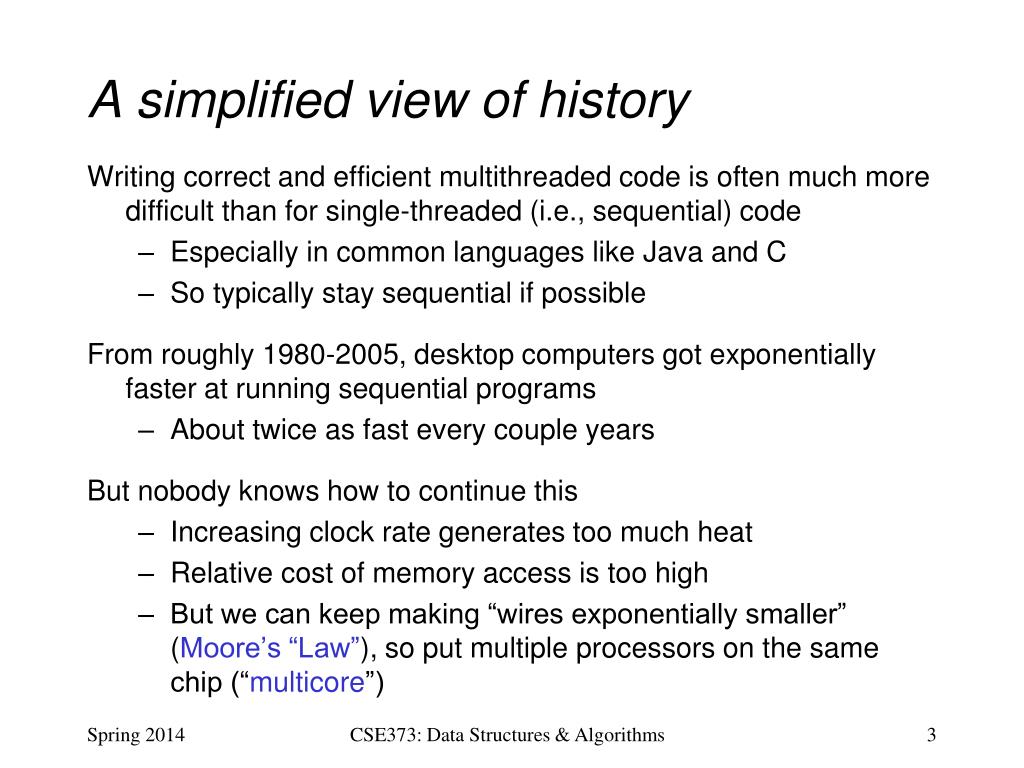 Ppt Cse373 Data Structures And Algorithms Lecture 26 Introduction To Multithreading And Fork
