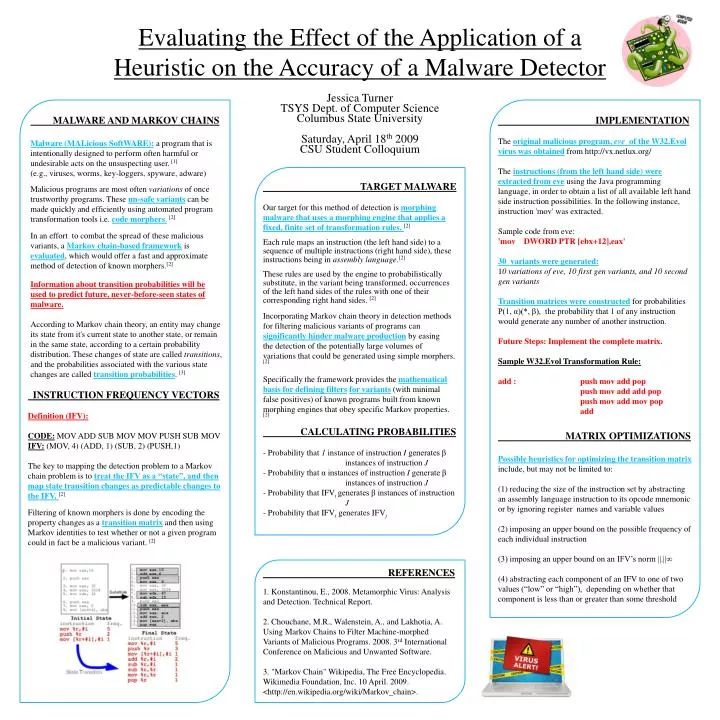 PPT - Evaluating the Effect of the Application of a Heuristic on the ...