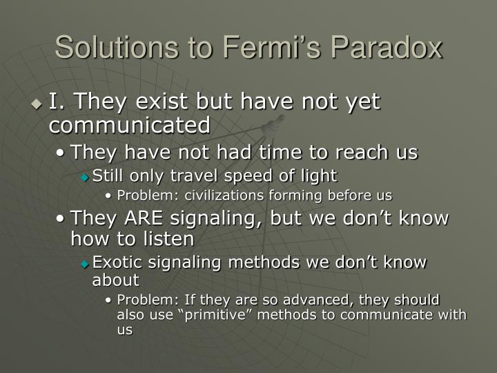 PPT - THE FERMI PARADOX PowerPoint Presentation - ID:1579914
