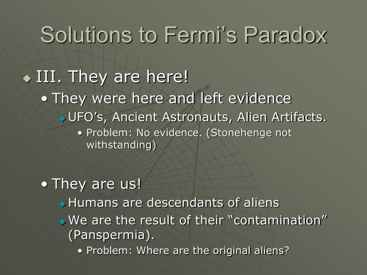 PPT - THE FERMI PARADOX PowerPoint Presentation - ID:1579914