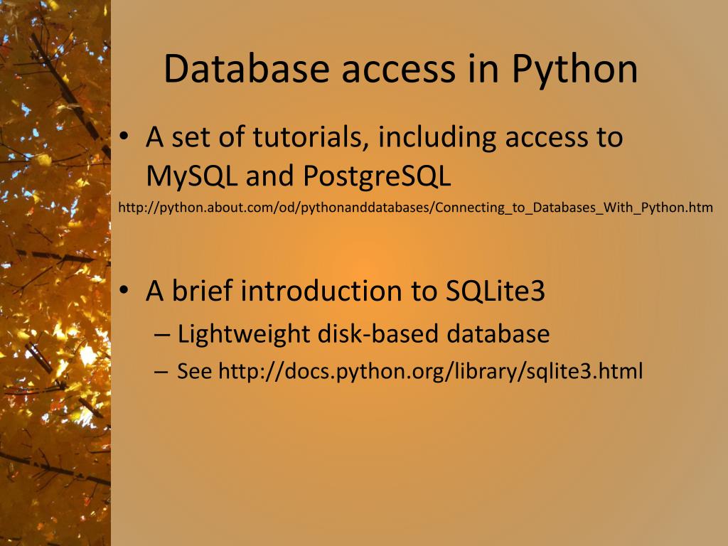 Ppt Python For Database Access And Event Driven Programming In Python Powerpoint Presentation 2045