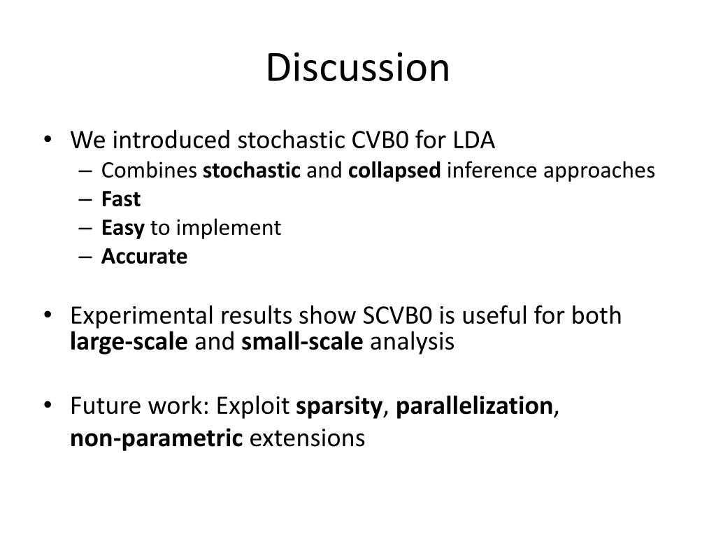Ppt Stochastic Collapsed Variational Bayesian Inference For Latent