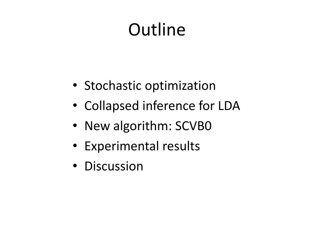 Ppt Stochastic Collapsed Variational Bayesian Inference For Latent