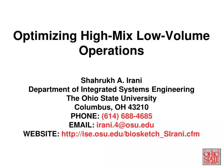 PPT - Optimizing High-Mix Low-Volume Operations PowerPoint Presentation ... PPT - Optimizing High-Mix Low-Volume Operations PowerPoint Presentation ...