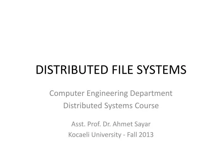 PPT - DISTRIBUTED FILE SYSTEMS PowerPoint Presentation, free download ...