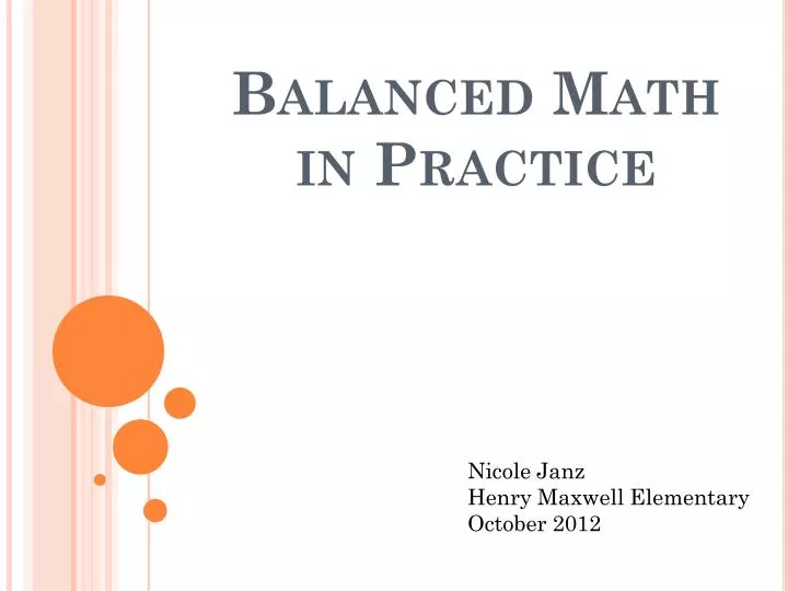 PPT - Balanced Math in Practice PowerPoint Presentation, free download ...