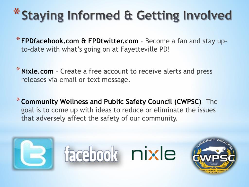 PPT - Fayetteville Police Department Community Crime Meeting PowerPoint ...