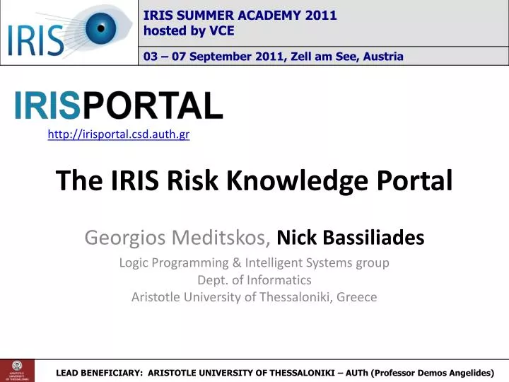 PPT - The IRIS Risk Knowledge Portal PowerPoint Presentation, free ...