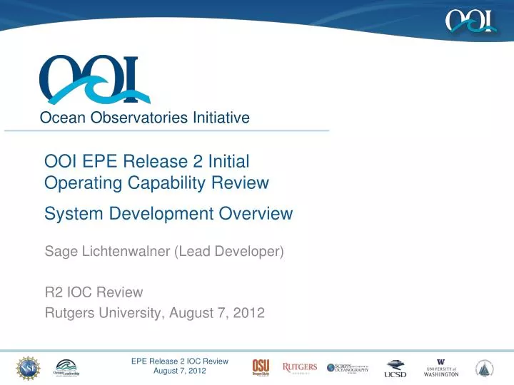 PPT - OOI EPE Release 2 Initial Operating Capability Review System ...