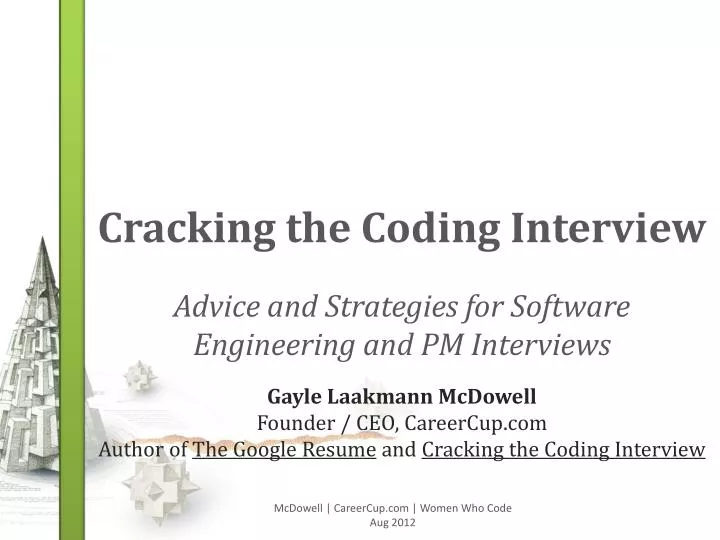 PPT - Cracking the Coding Interview PowerPoint Presentation, free ...