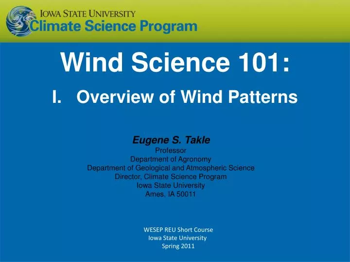 PPT - Wind Science 101: I. Overview of Wind Patterns PowerPoint ...
