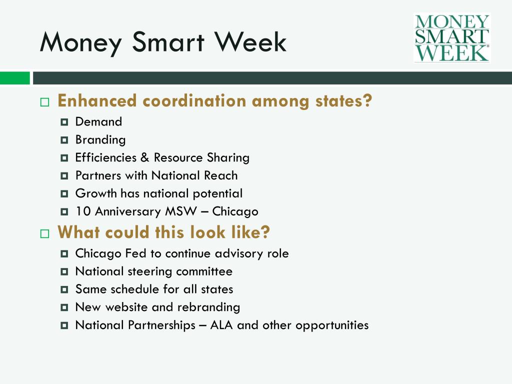 PPT - Federal Reserve Bank of Chicago Money Smart Week PowerPoint ...