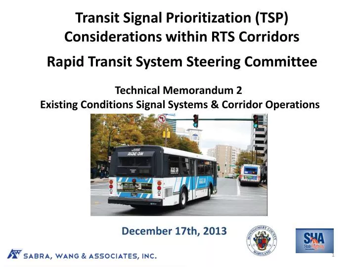 PPT - Transit Signal Prioritization (TSP) Considerations within RTS ...