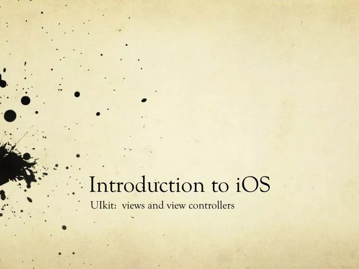 PPT - Introduction to iOS PowerPoint Presentation, free download - ID ...