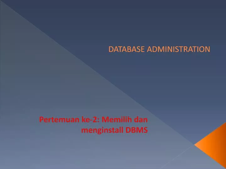PPT - DATABASE ADMINISTRATION PowerPoint Presentation, free download ...