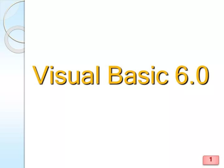 PPT - Visual Basic 6.0 PowerPoint Presentation, free download - ID:1583309