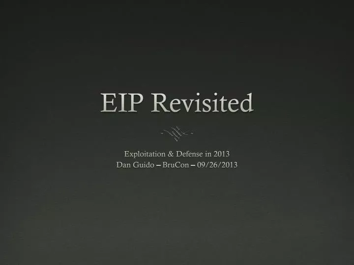 PPT - EIP Revisited PowerPoint Presentation, free download - ID:1583468