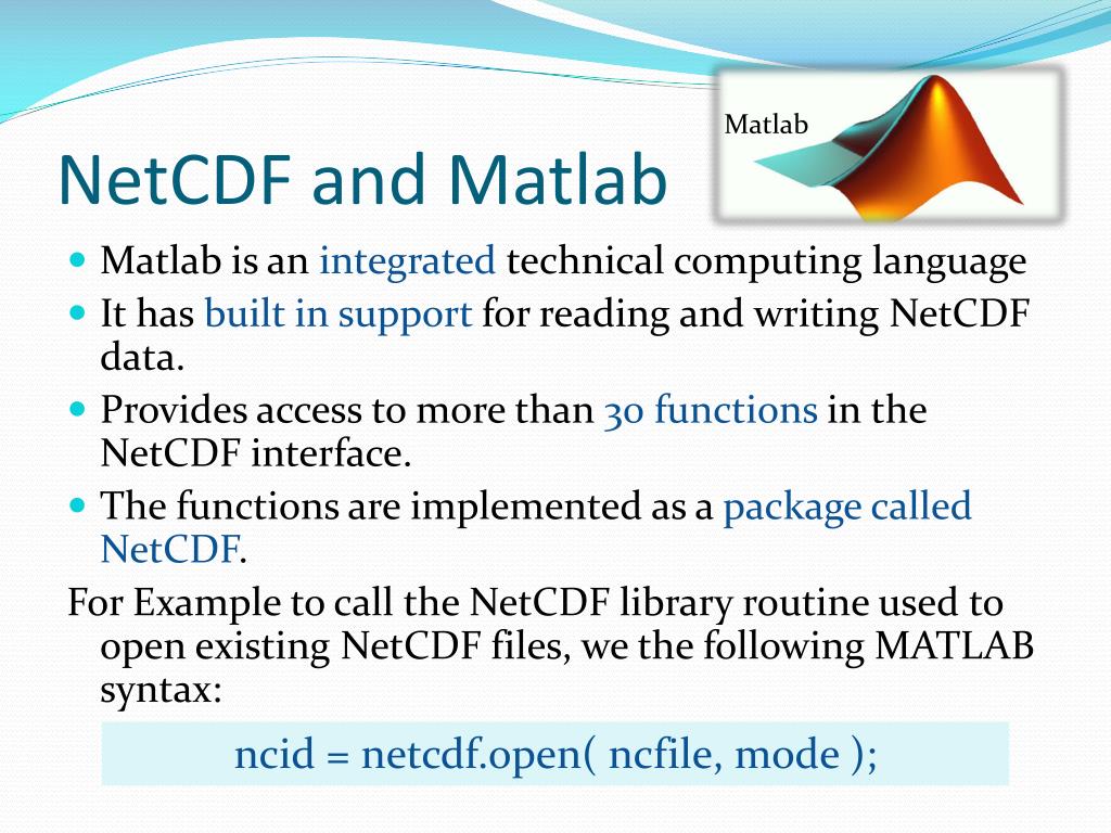 Ppt Reading Netcdf Files In Matlab And Analyzing The Data Powerpoint Presentation Id1583550