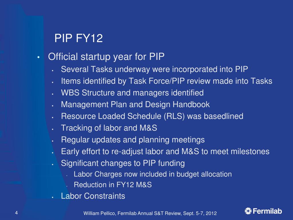 PPT - Proton Improvement Plan (PIP) William Pellico Fermilab Annual ...
