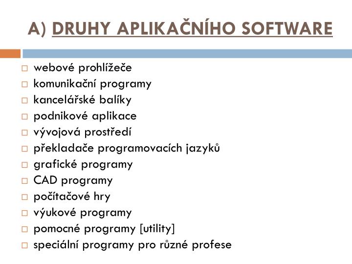PPT - Aplikační programy, programovací jazyky, formáty datových souborů ...