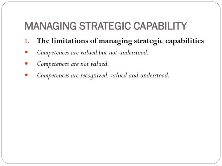 PPT - Strategic Capabilities PowerPoint Presentation - ID:1584715