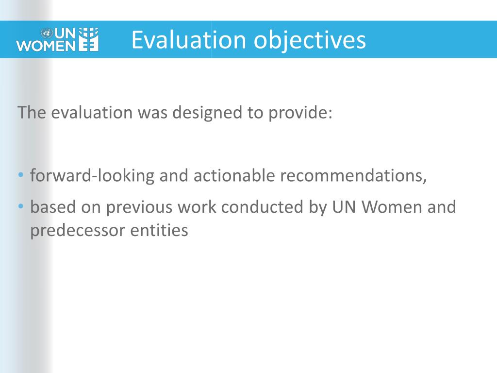 PPT - Thematic evaluation on the contribution of UN Women to increasing ...