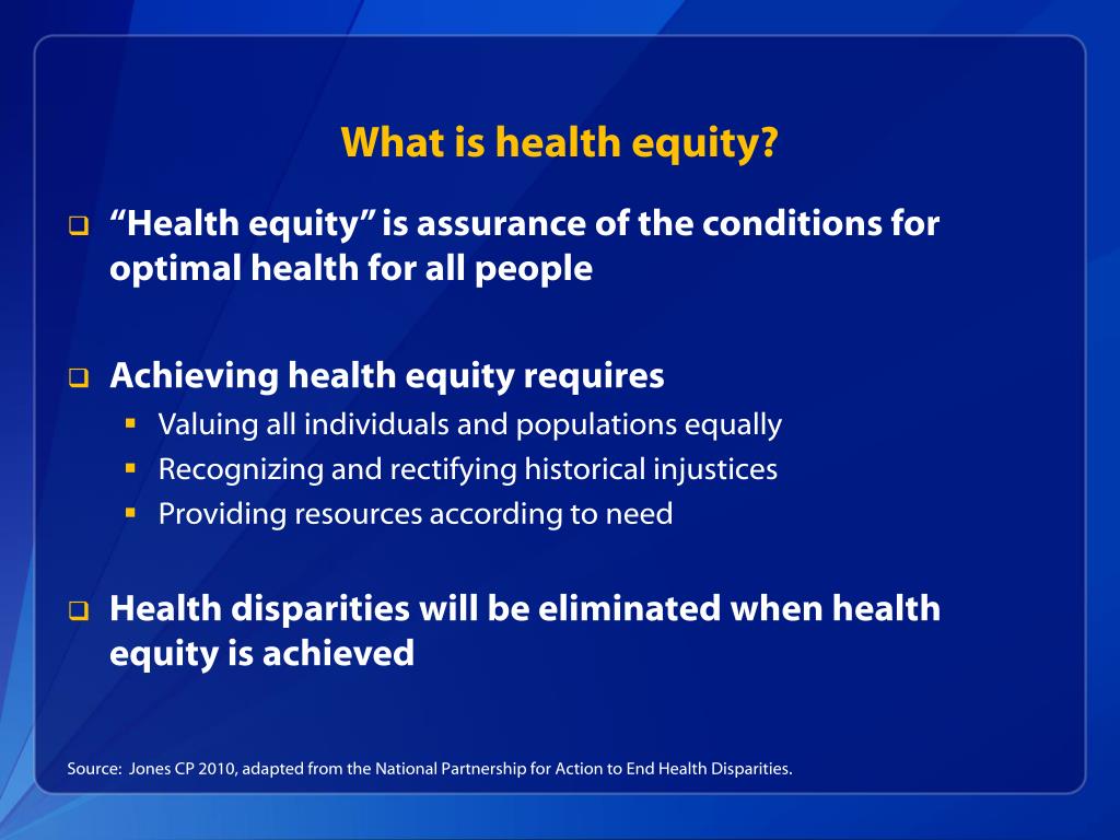 PPT - Social Determinants of Health Disparities Moving the nation to ...