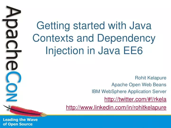 Ppt Getting Started With Java Contexts And Dependency Injection In Java Ee6 Powerpoint