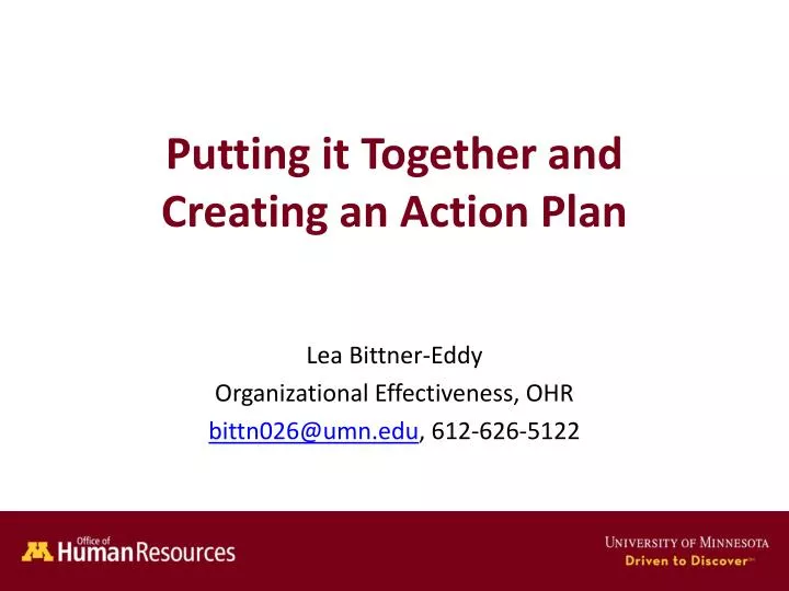 PPT - Putting it Together and Creating an Action Plan PowerPoint ...