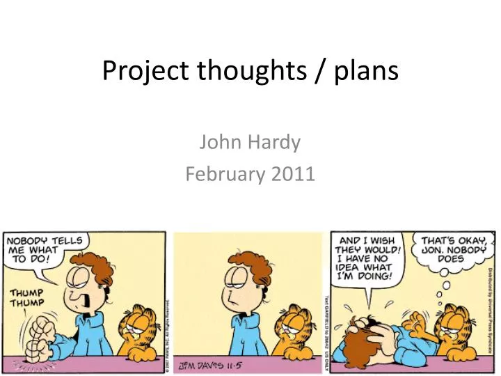 PPT - Project thoughts / plans PowerPoint Presentation, free download ...