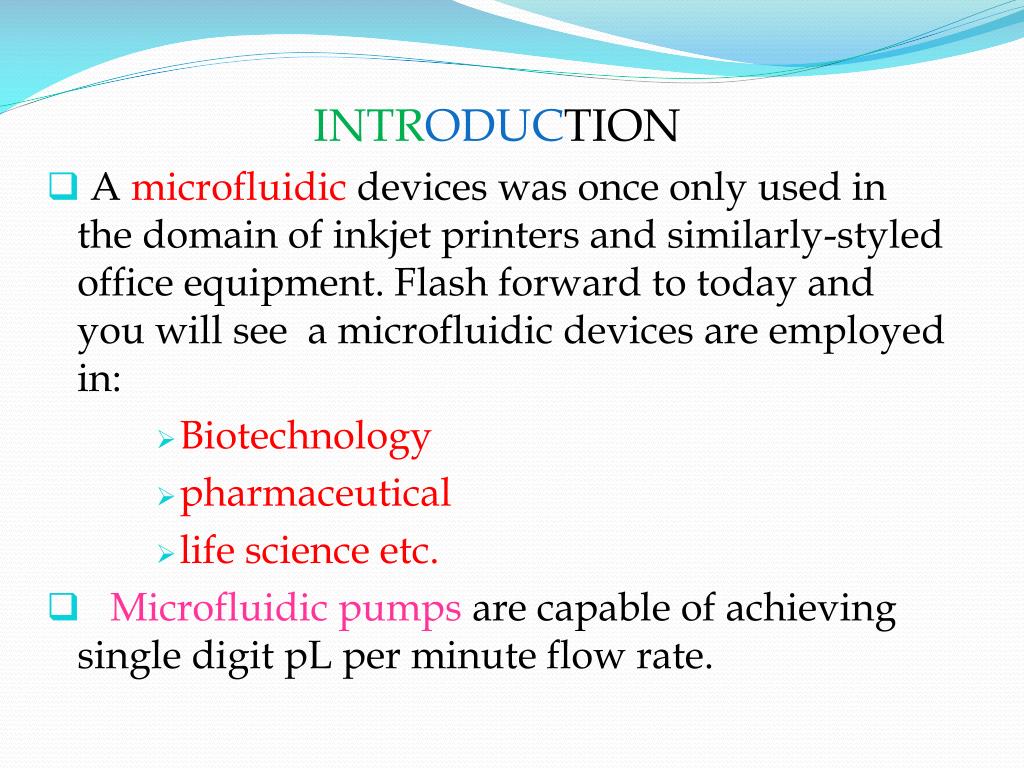 PPT - MICROFLUIDIC PUMPS TO BE PRESENTED BY UMAR ABDULLAHI ABDULHAMEED 500612013 MAY,2013 ...