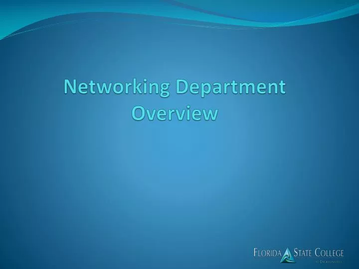 PPT - Networking Department Overview PowerPoint Presentation, free ...