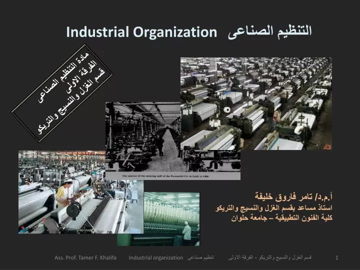 PPT - Industrial Organization التنظيم الصناعى PowerPoint Presentation ...