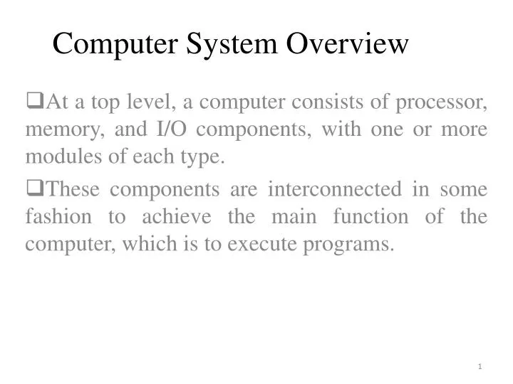 PPT - Computer System Overview PowerPoint Presentation, free download ...